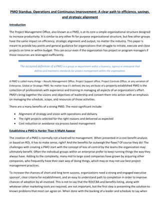 PMO Standup - v3 | PDF