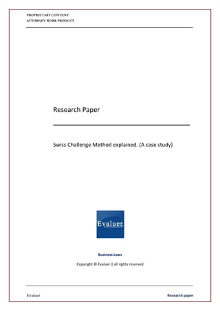 Swiss Chalange Method | PDF