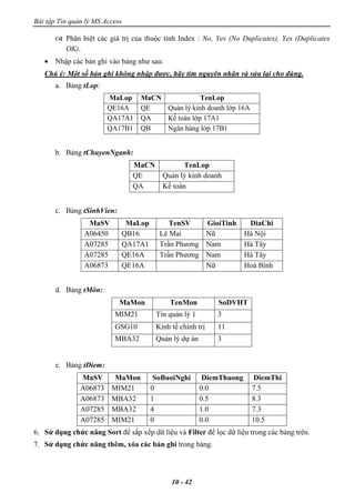 90727266 baitap-access | PDF
