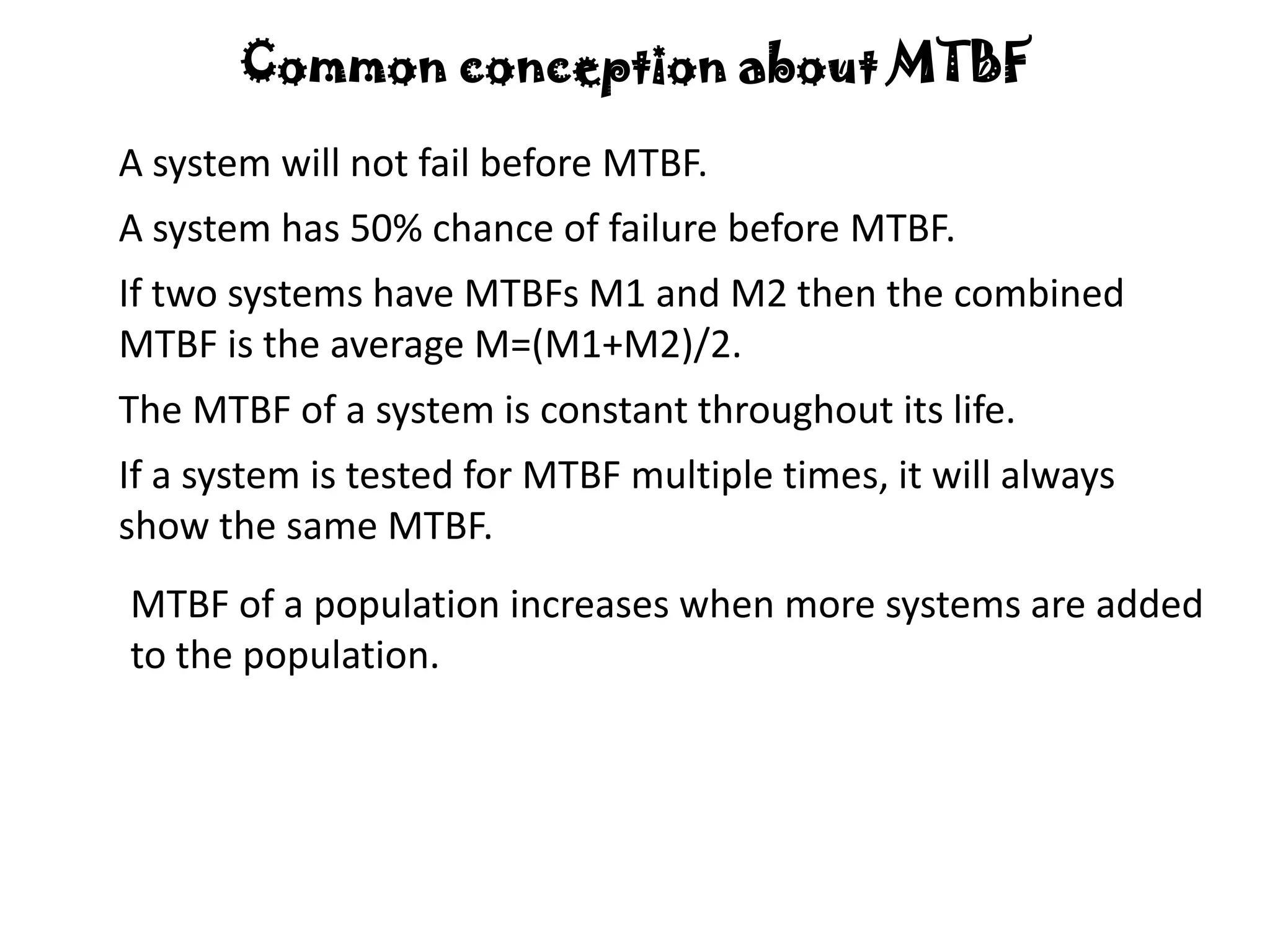 The MTBF - Day1_v2 | PDF