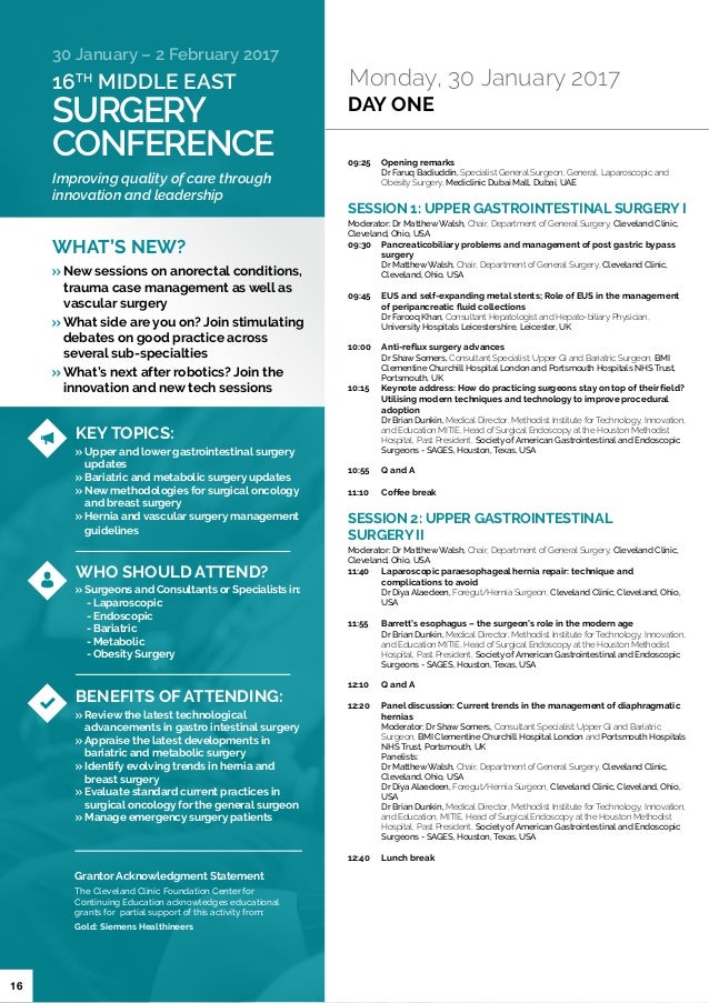 Arab Health Congress 2017 CME Conference Brochure (JAN)