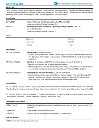 Resume Rachel Willis | PDF
