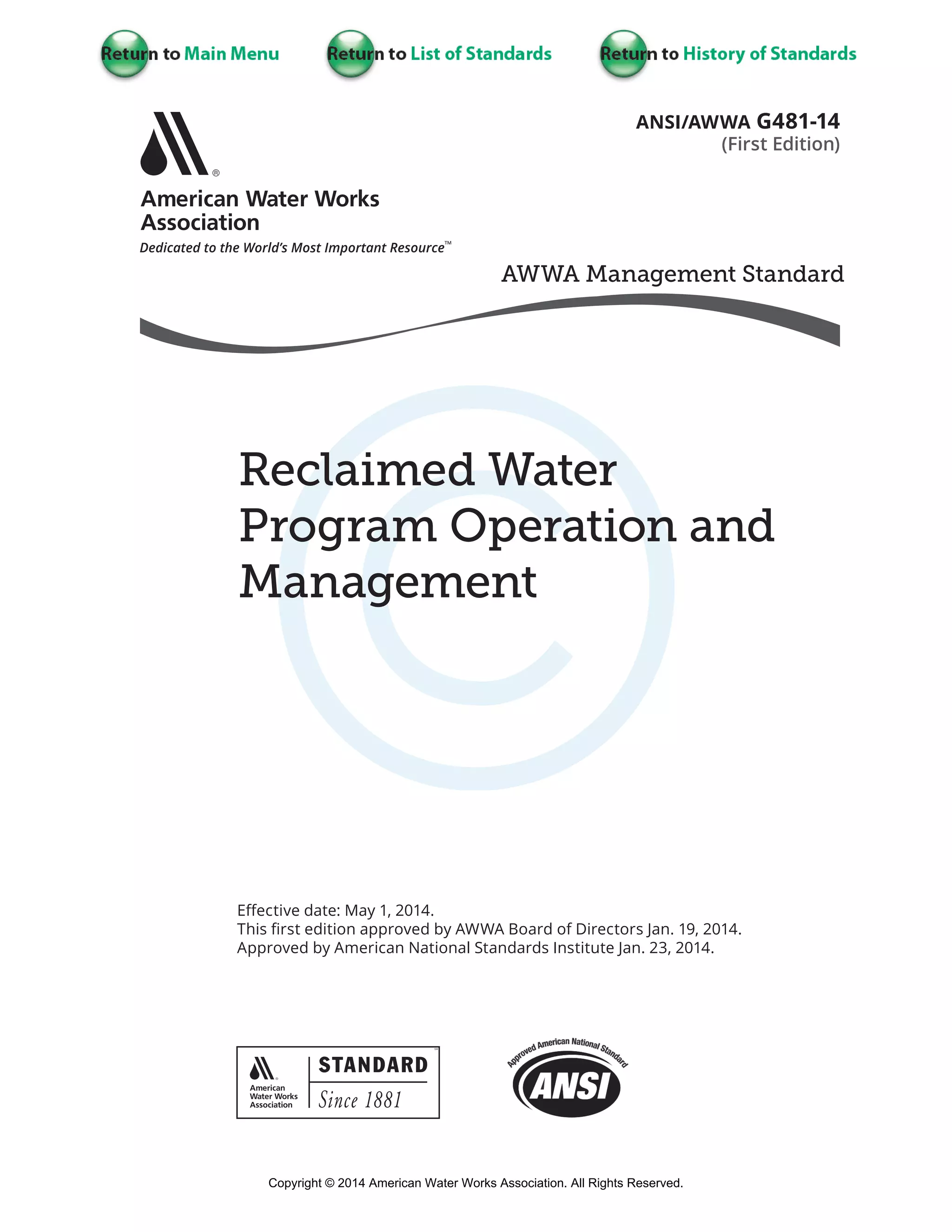AWWA G481-14 | PDF