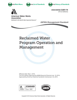 AWWA G481-14 | PDF