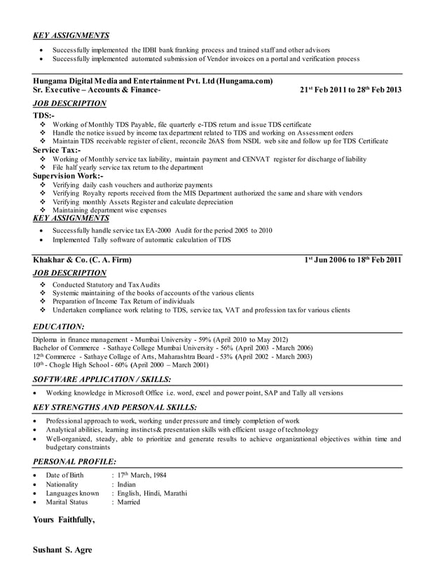CV - Sushant Agre | PDF