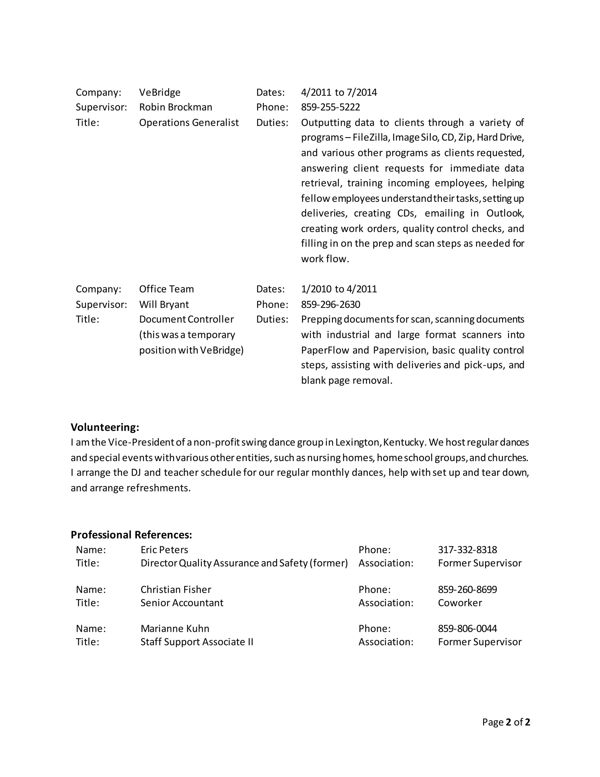 Roxanne Bolen Resume 2016 short | DOCX