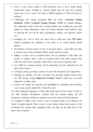 Skill Development for Tribal Youth and Its Future Strategies | PDF