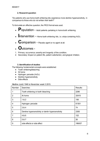 Critically appraised topic FINAL | DOCX | Oral care | Personal Care