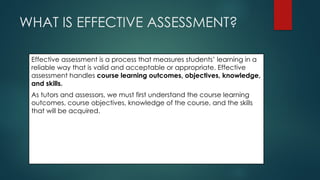 DESIGNING EFFECTIVE ASSESSMENT.......... | PPTX