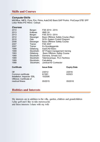 Curriculum Vitae â€“ Gary Hubbard | PDF