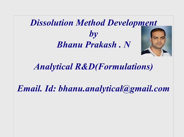 Dissolution-method Development-PPT | PPT