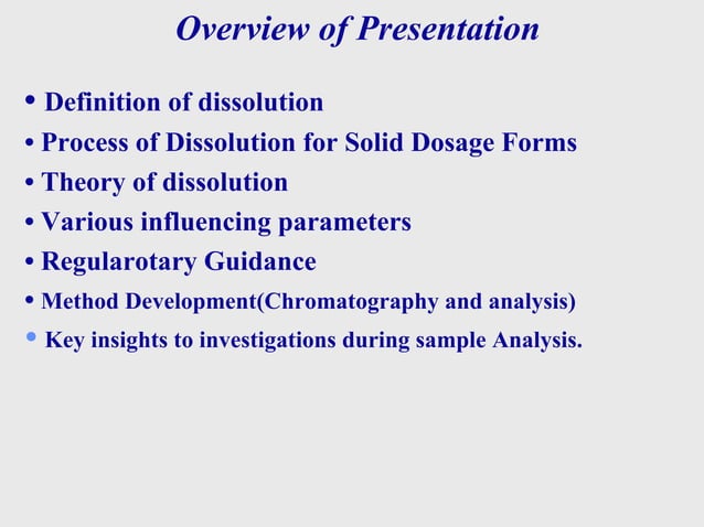 Dissolution-method Development-PPT | PPT