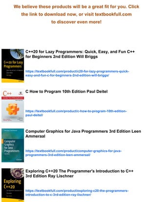 C 20 for Programmers 3rd Edition Harvey Deitel | PDF