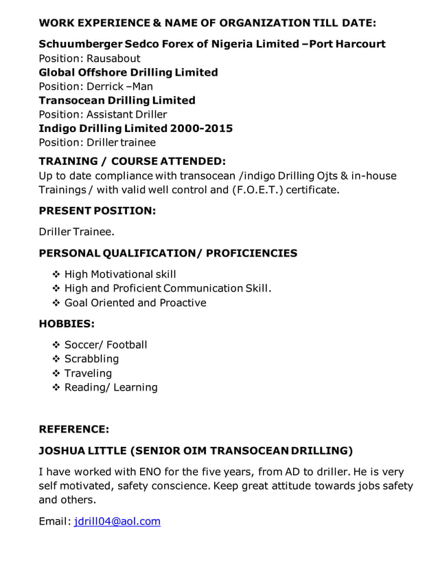 JOSEPH ENO UDOKIM CURRICULUM VITAE-1 | DOCX