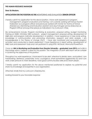 COVER LETTER- MERCY IRERI | DOC