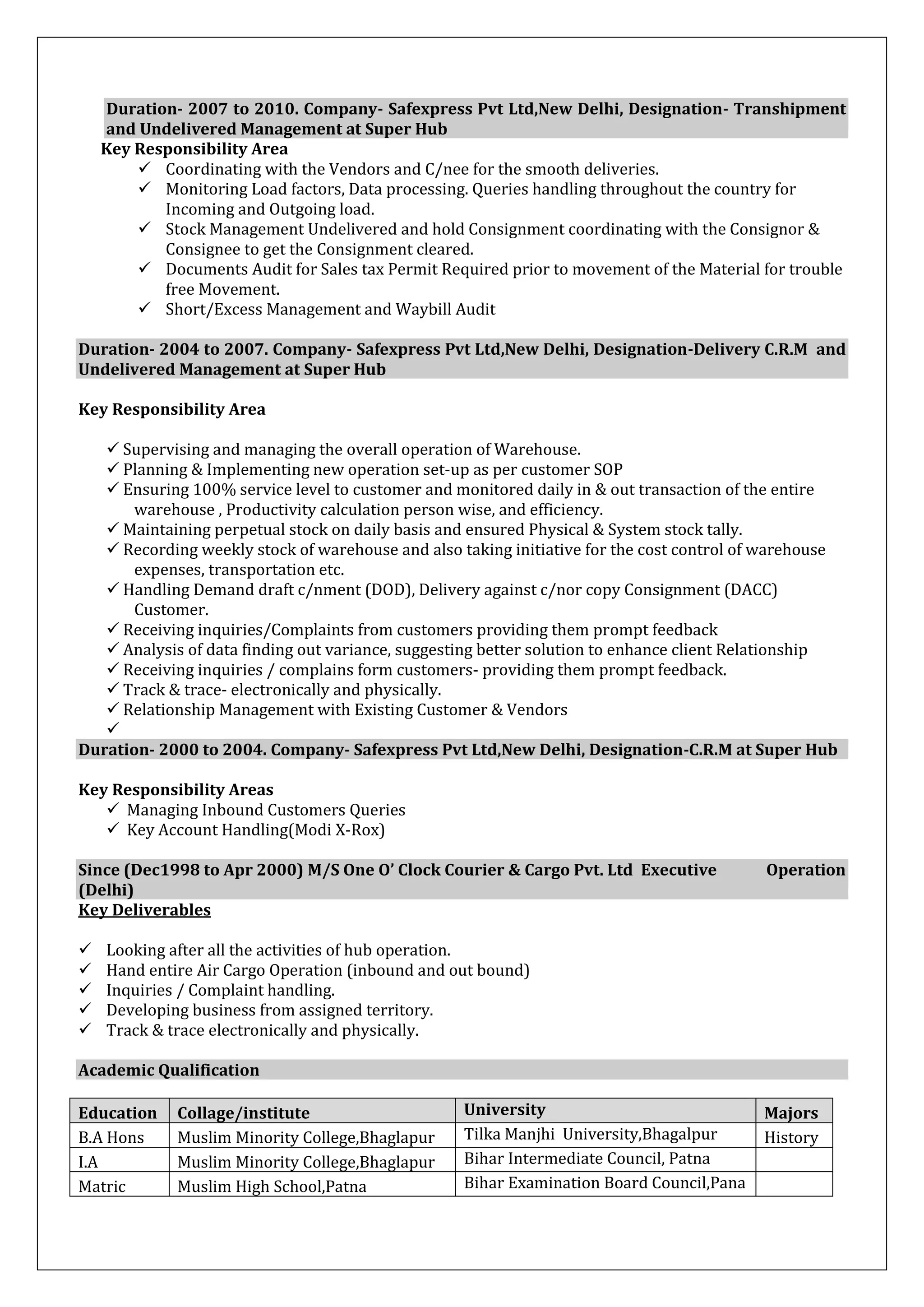 cv-Shabbir -1- | PDF