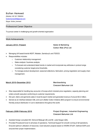 Sufian Resume (1) | PDF