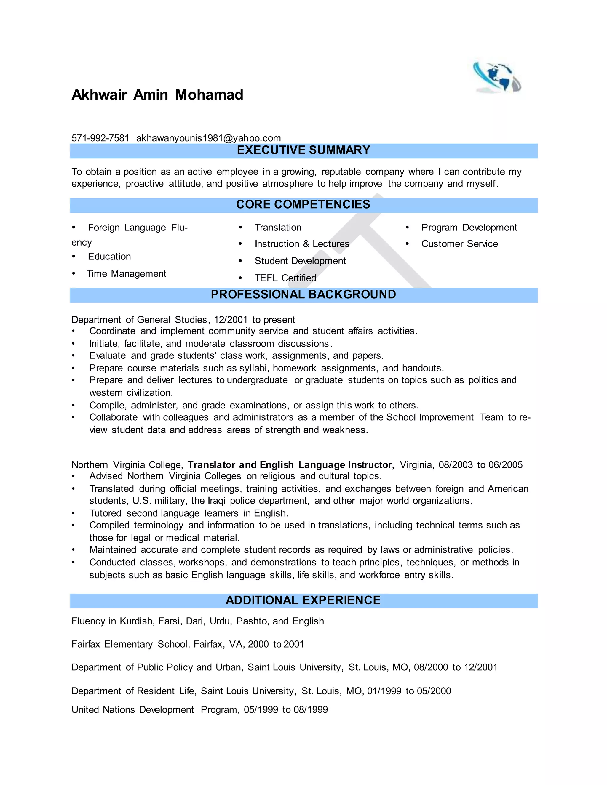 Akhwair Amin Mohamad Resumedraft | DOCX