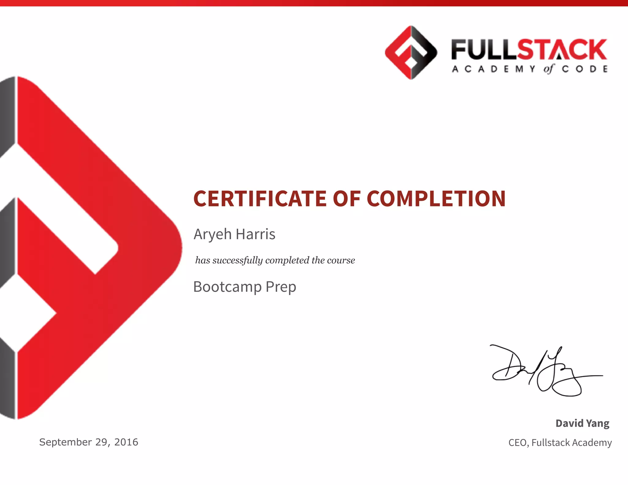 Fullstack Bootcamp Prep Certificate | PPT