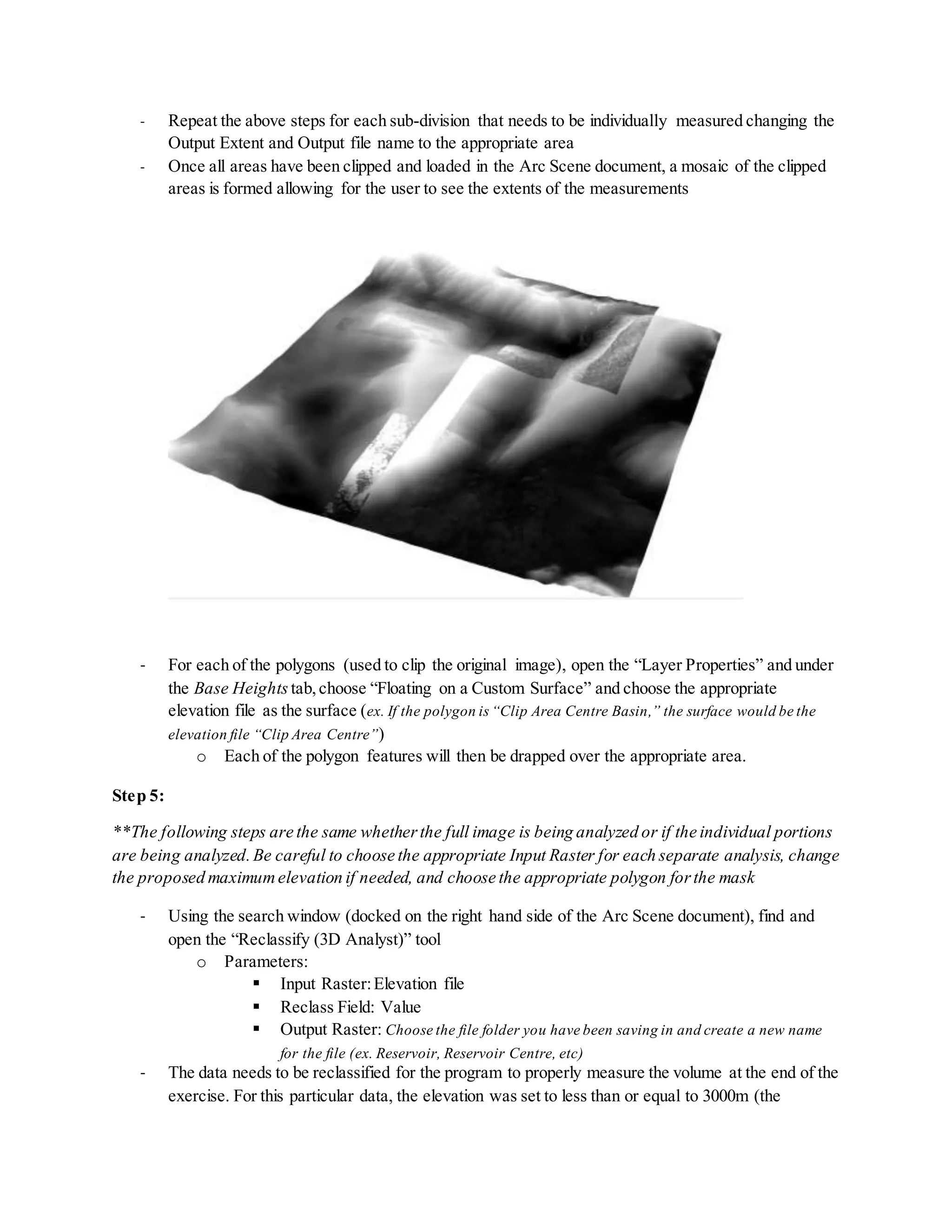 ArcGIS Volume Measurement Tutorial | DOCX
