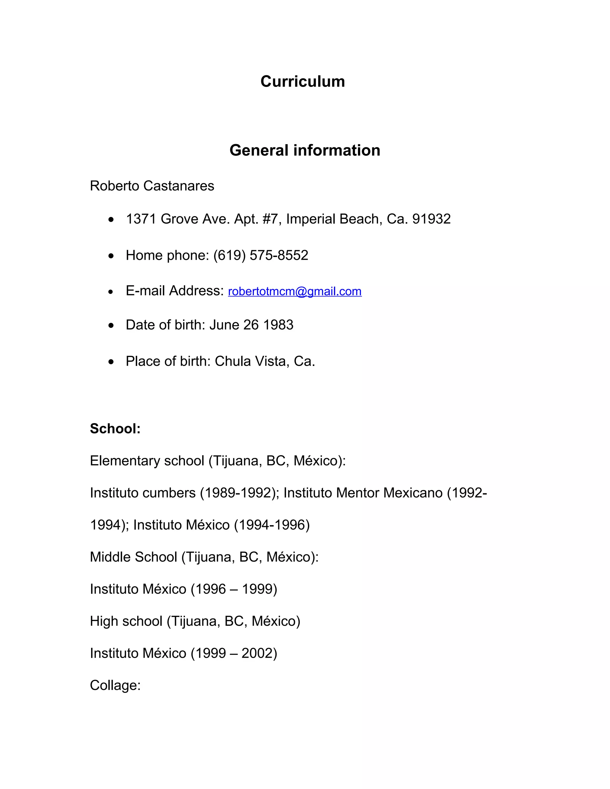 Curriculum 2016 | PDF