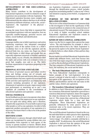 A Study of Comparative Educational Aspiration of Higher Secondary ...