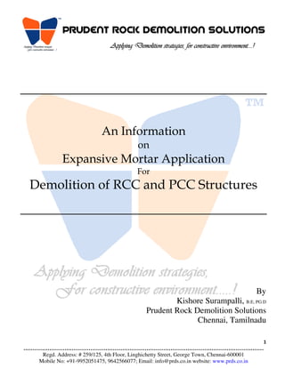 Expansive Mortar Application on RCC & PCC Structures | PDF | Civil ...