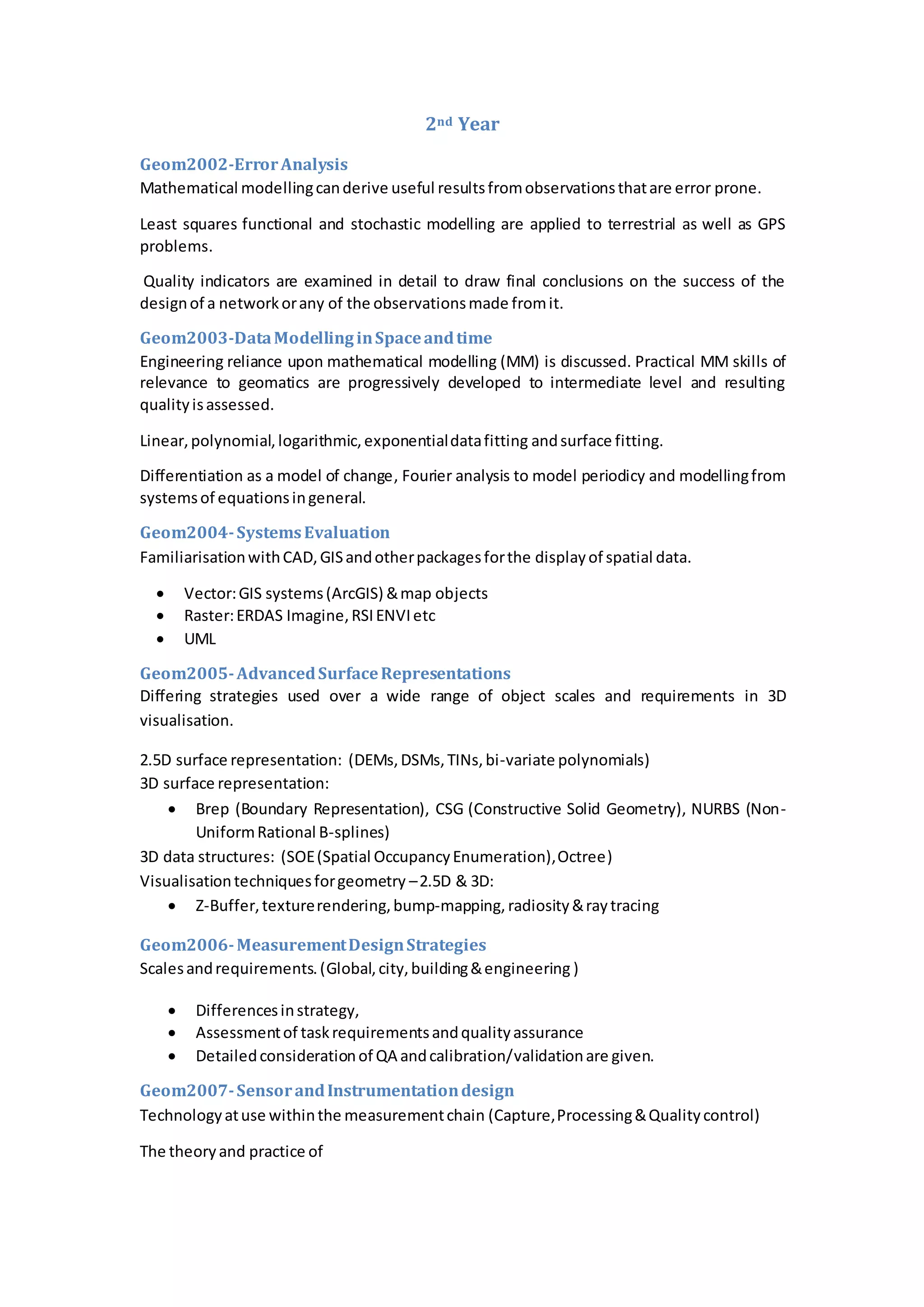 Degree Module Breakdown | PDF