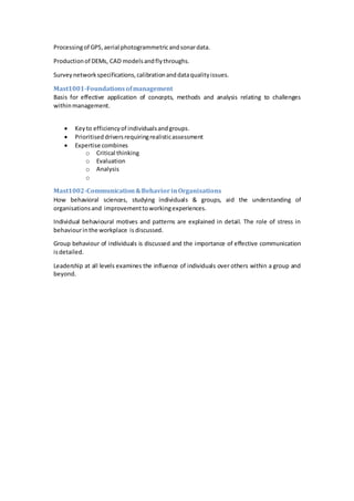 Degree Module Breakdown | DOCX