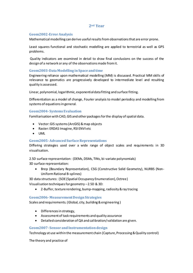 Degree Module Breakdown | DOCX