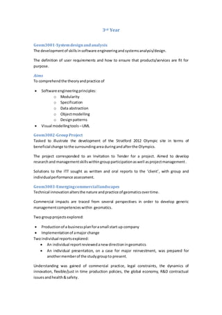 Degree Module Breakdown | DOCX