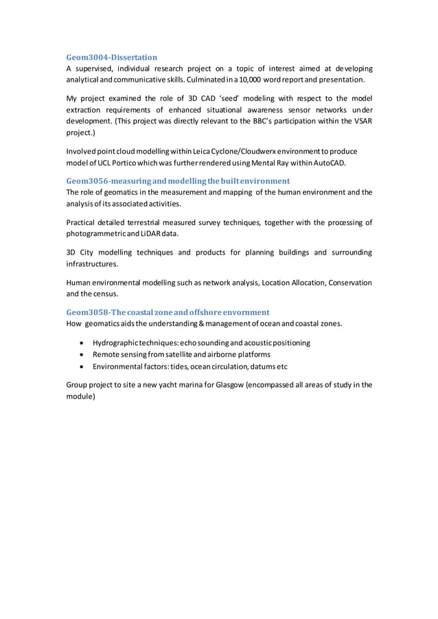 Degree Module Breakdown | DOCX