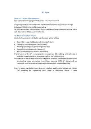 Degree Module Breakdown | DOCX