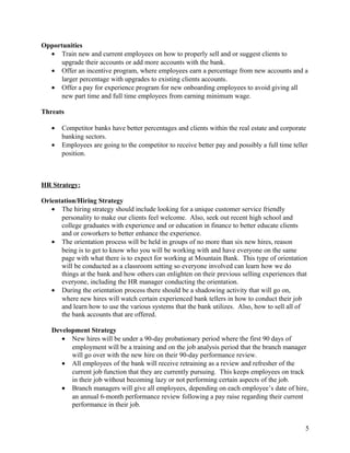 Complete Mountain Bank HR Plan | DOC