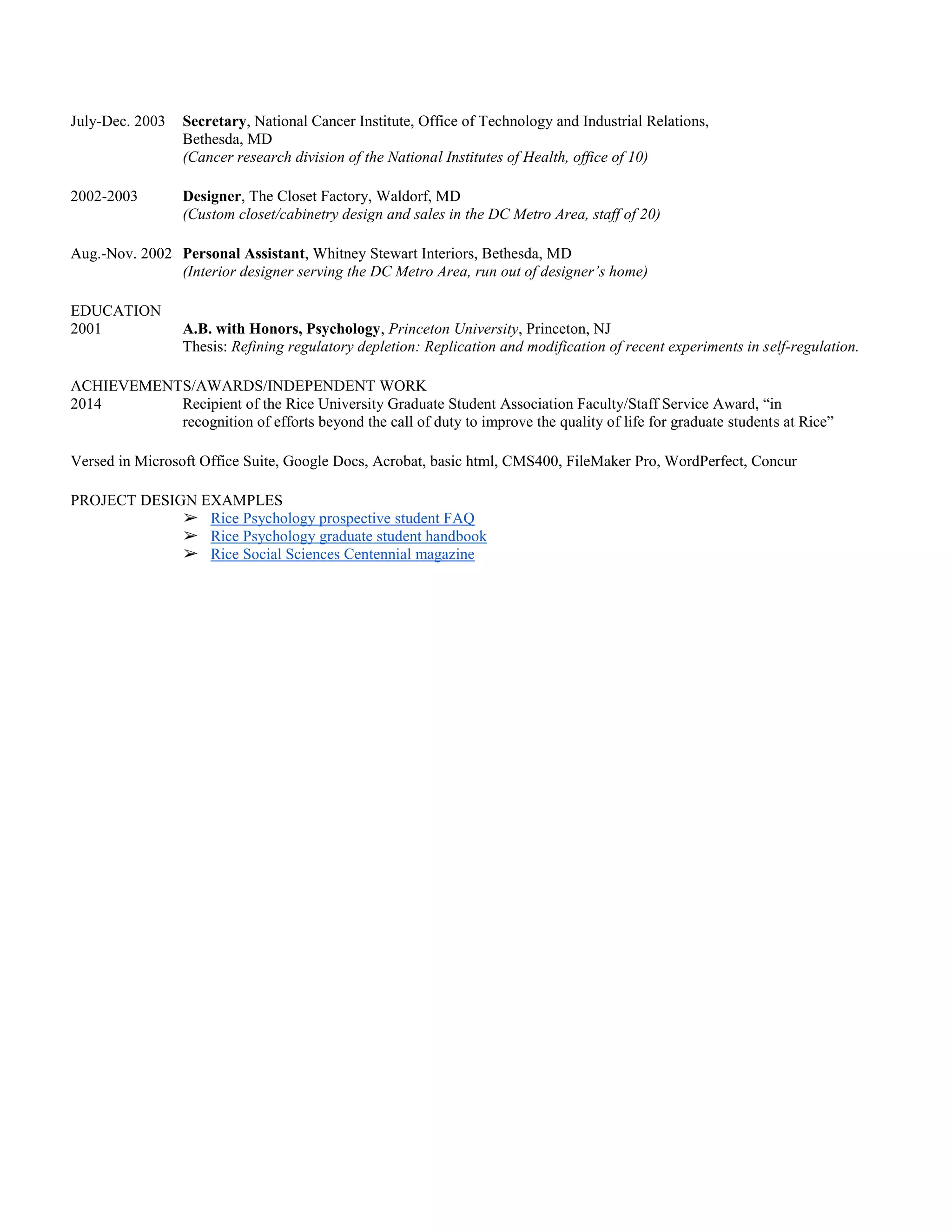 Jennifer Gucwa CV extended | PDF