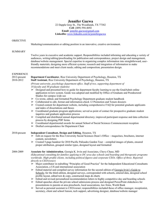 Jennifer Gucwa CV extended | PDF