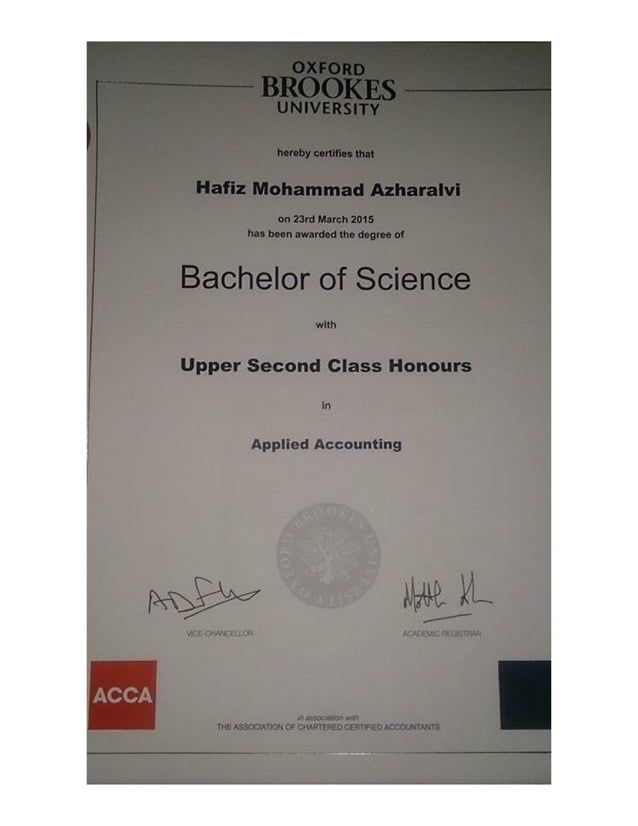 BSC Degree Oxford Brookes | PDF