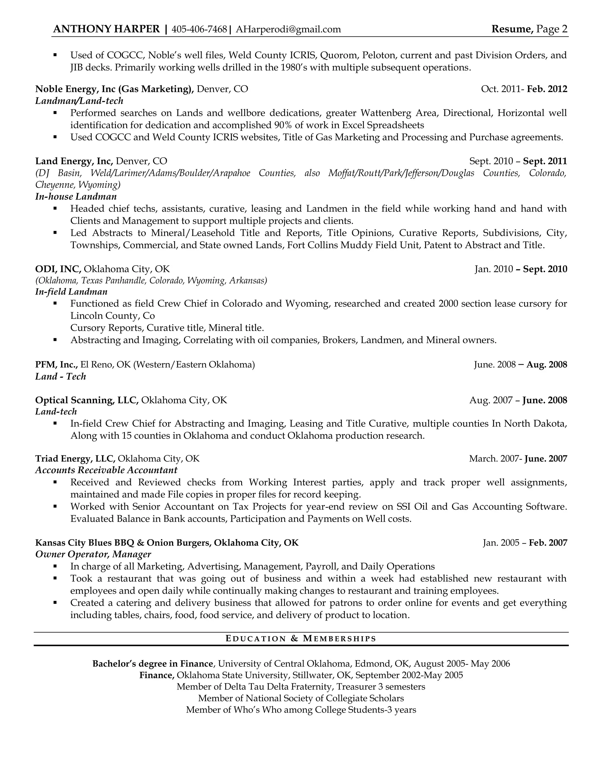 Anthony Harper Resume | PDF