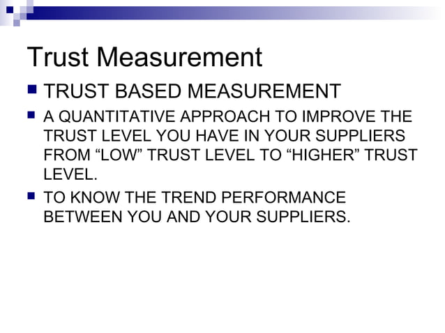 Trust Measurement | PPT