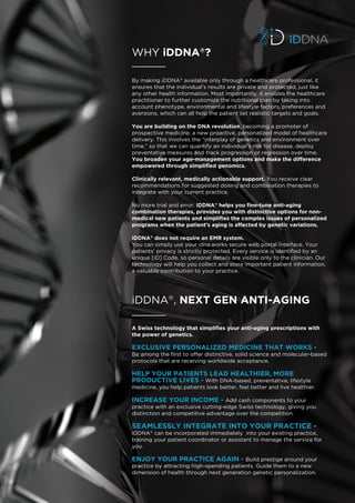 iDDNA®_HealthcareProfessional_Brochure | PDF