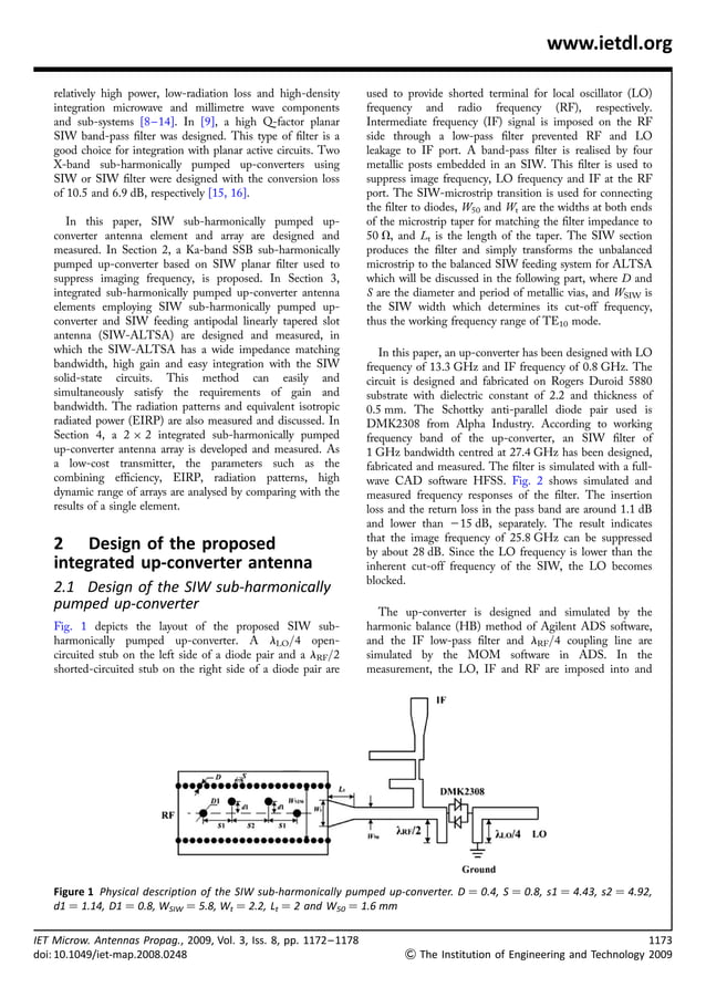 Integrated sub-harmonically pumped up-converter antenna for spatial ...