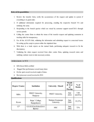 Resume | DOCX | Business | Business and Finance