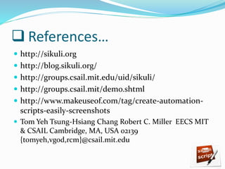 sikuli final | PPT