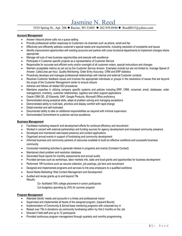 2015 Reed Resume (2P Revised 6-17-2015) | PDF