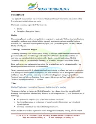 Spark Technology Profile | PDF