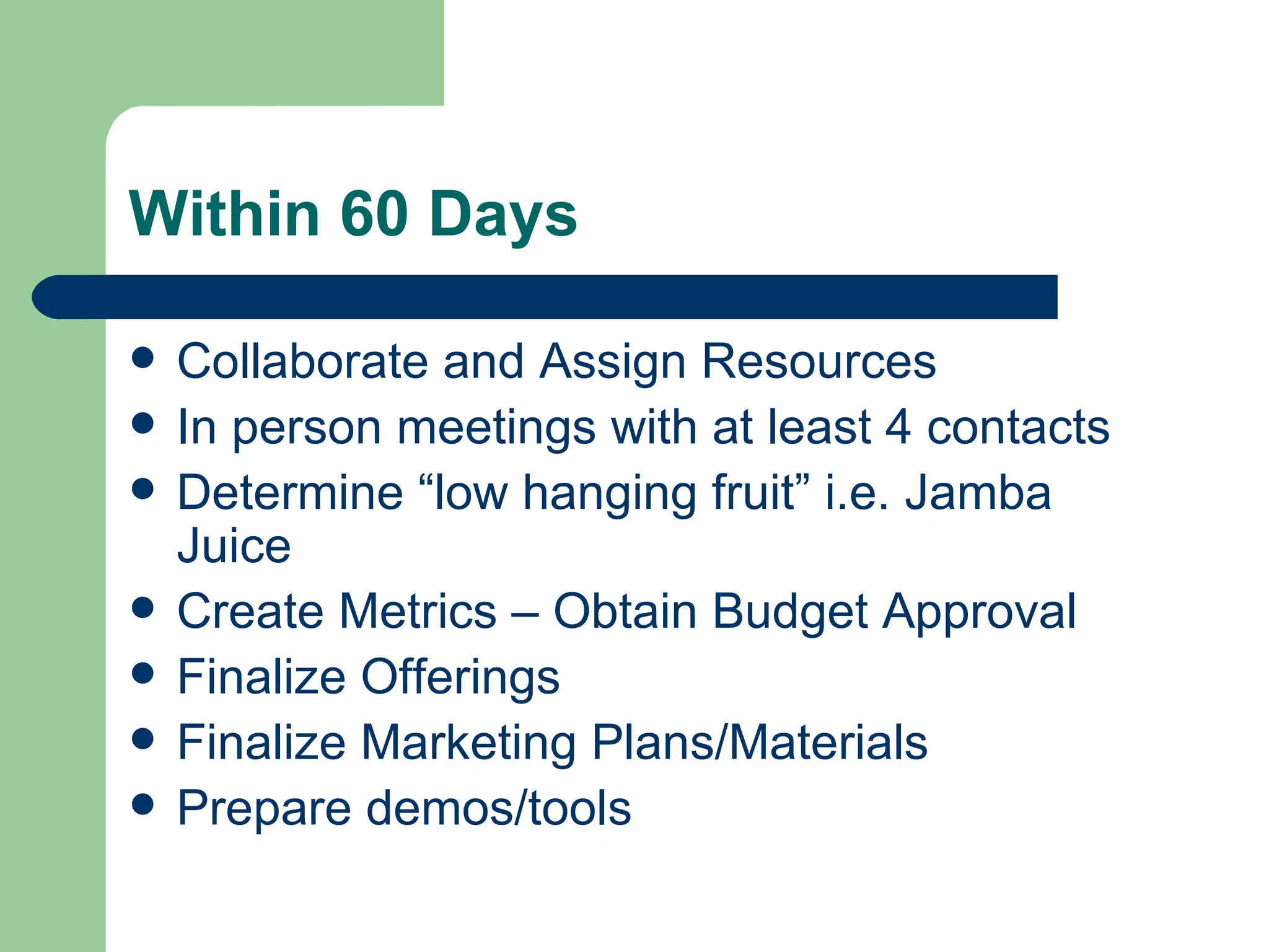 90 Day Business On Boarding Plan Rochelle Ferris | PPT