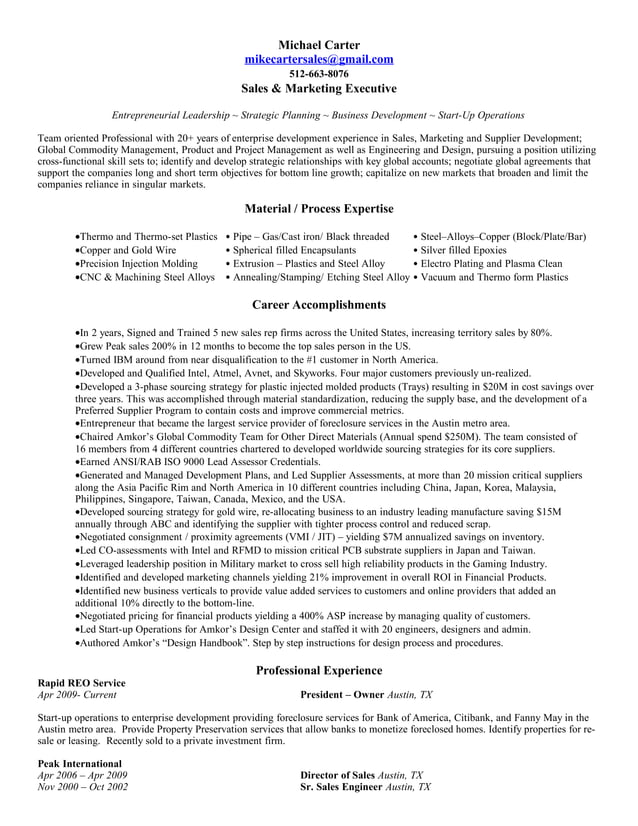 Mike Carter Resume | DOC