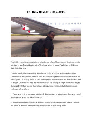 HOLIDAY HEALTH AND SAFETY | PDF