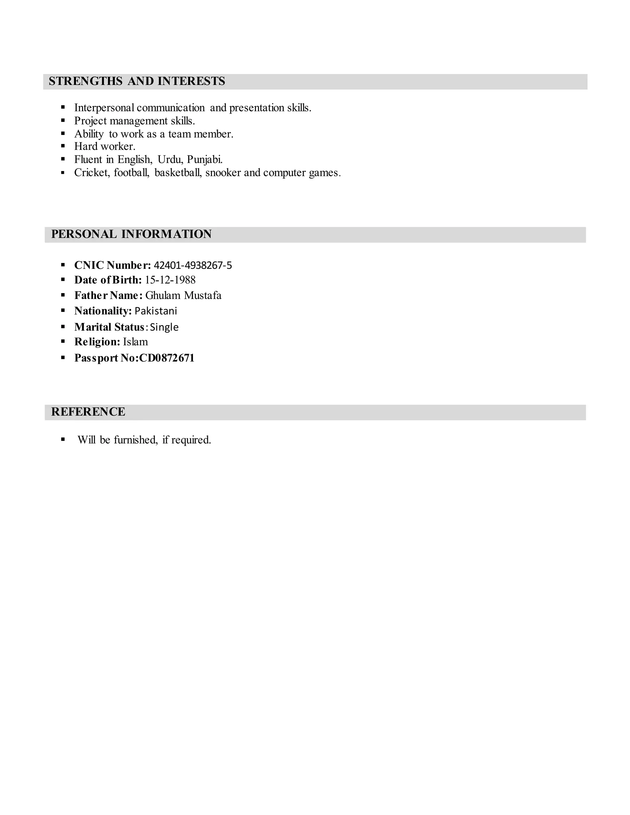 Curriculum Vitae(Detailed)121 | PDF