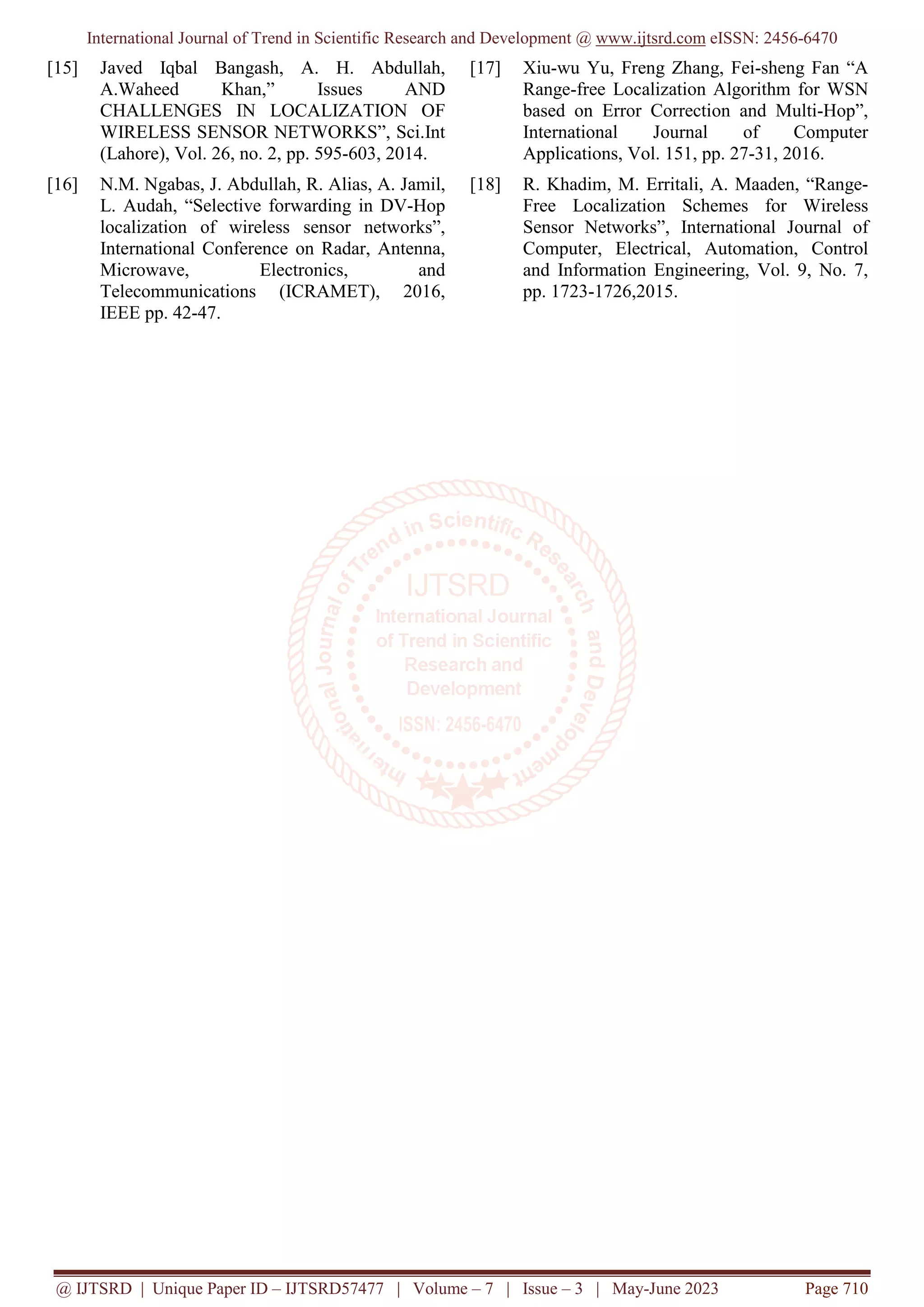 Enhanced DV Hop Localization Algorithm for Wireless Sensor Networks | PDF